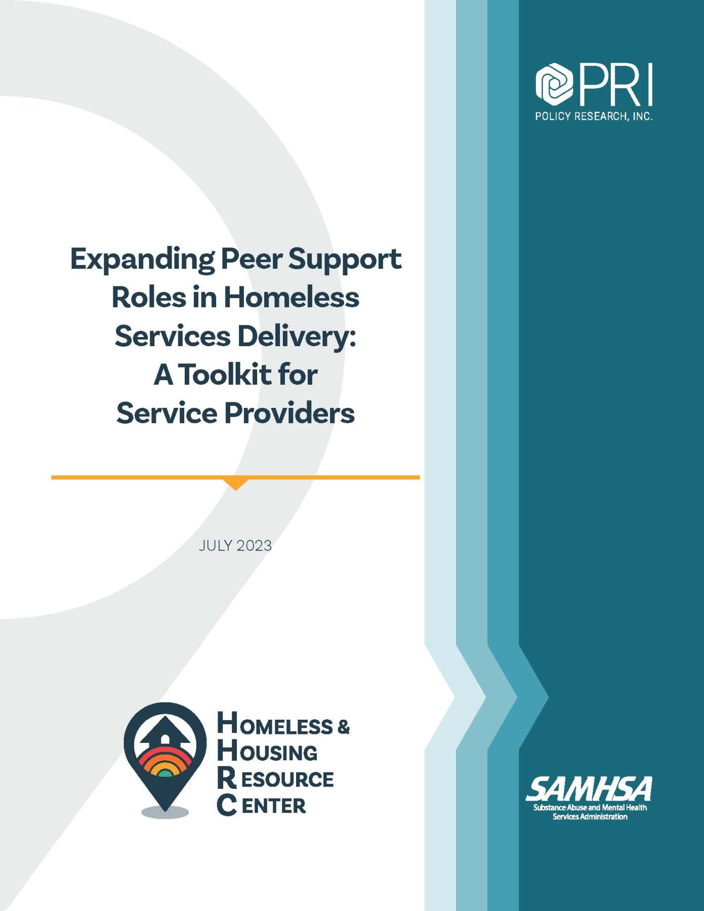 Expanding Peer Support Roles in Homeless Services Delivery: A Toolkit ...